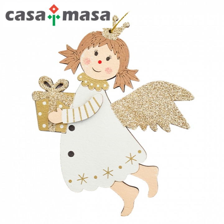 Decor Craciun suspendabil Înger 10x12 cm marca CasavMasa cumpăra în ...